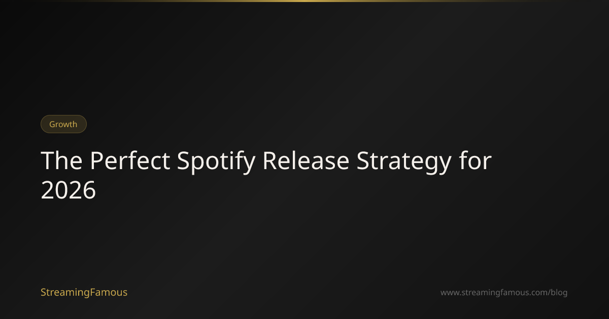 The Perfect Spotify Release Strategy for 2026 | StreamingFamous